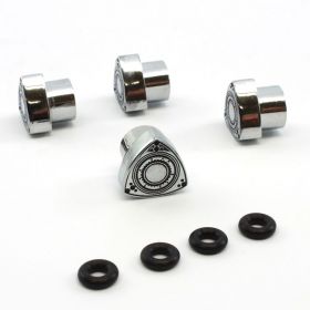 Rotor Shaped Valve Caps – Lucky 7 Racing Inc.